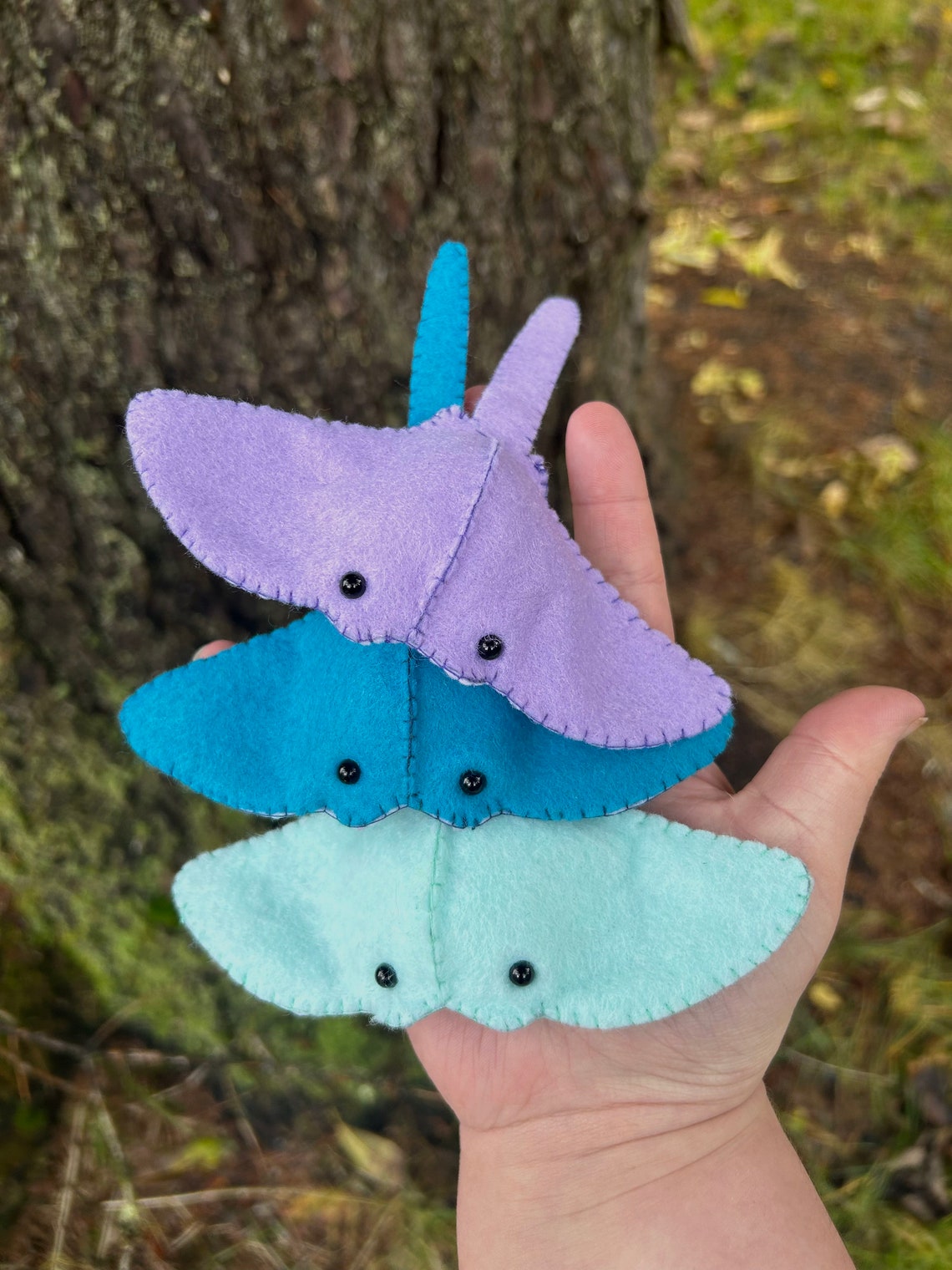 Teal Seashell Felt Stingray - Etsy