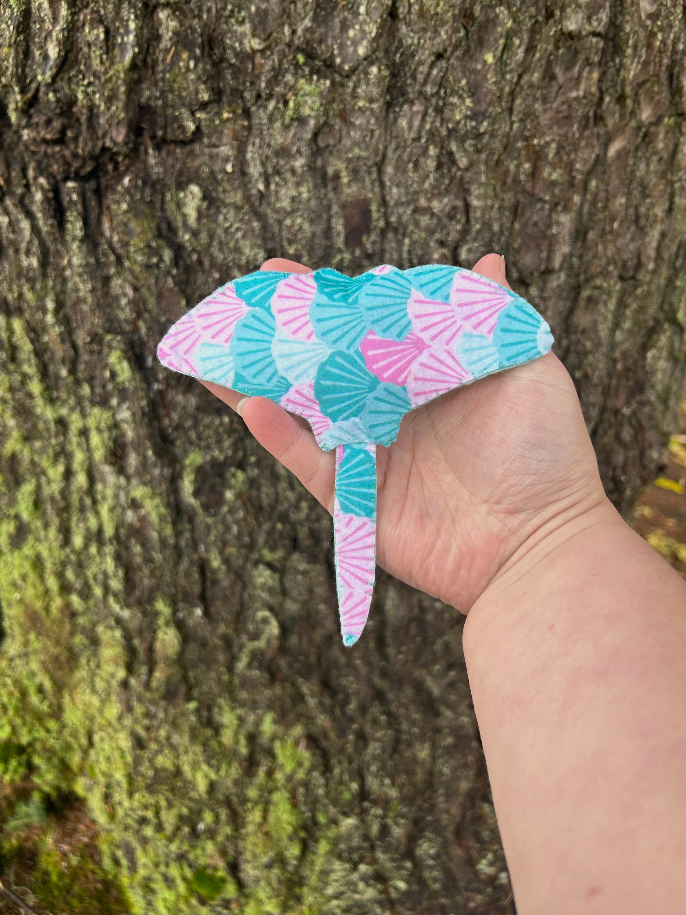 Teal Seashell Felt Stingray - Etsy
