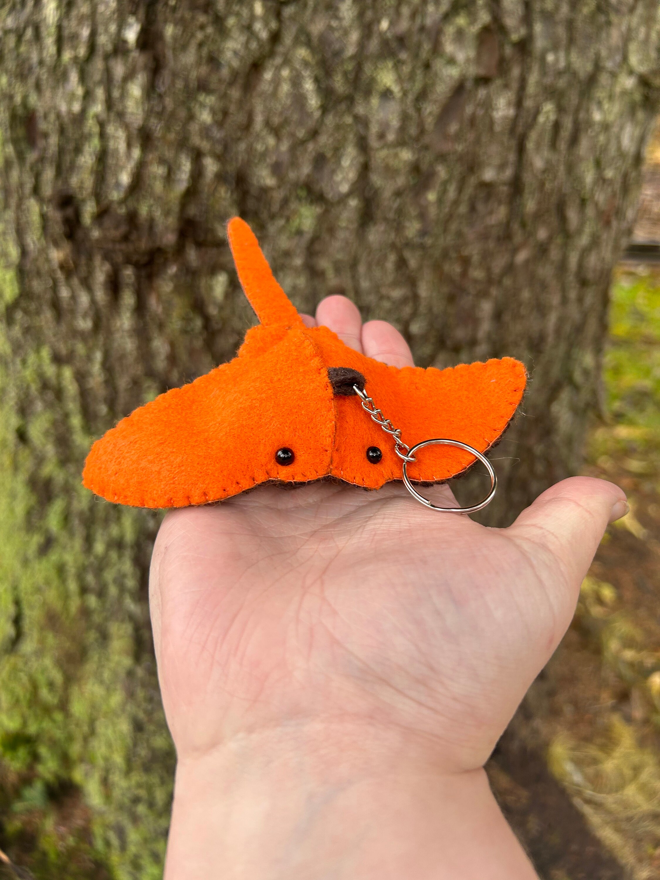 Halloween Pumpkin Felt Stingray Keychain - Etsy