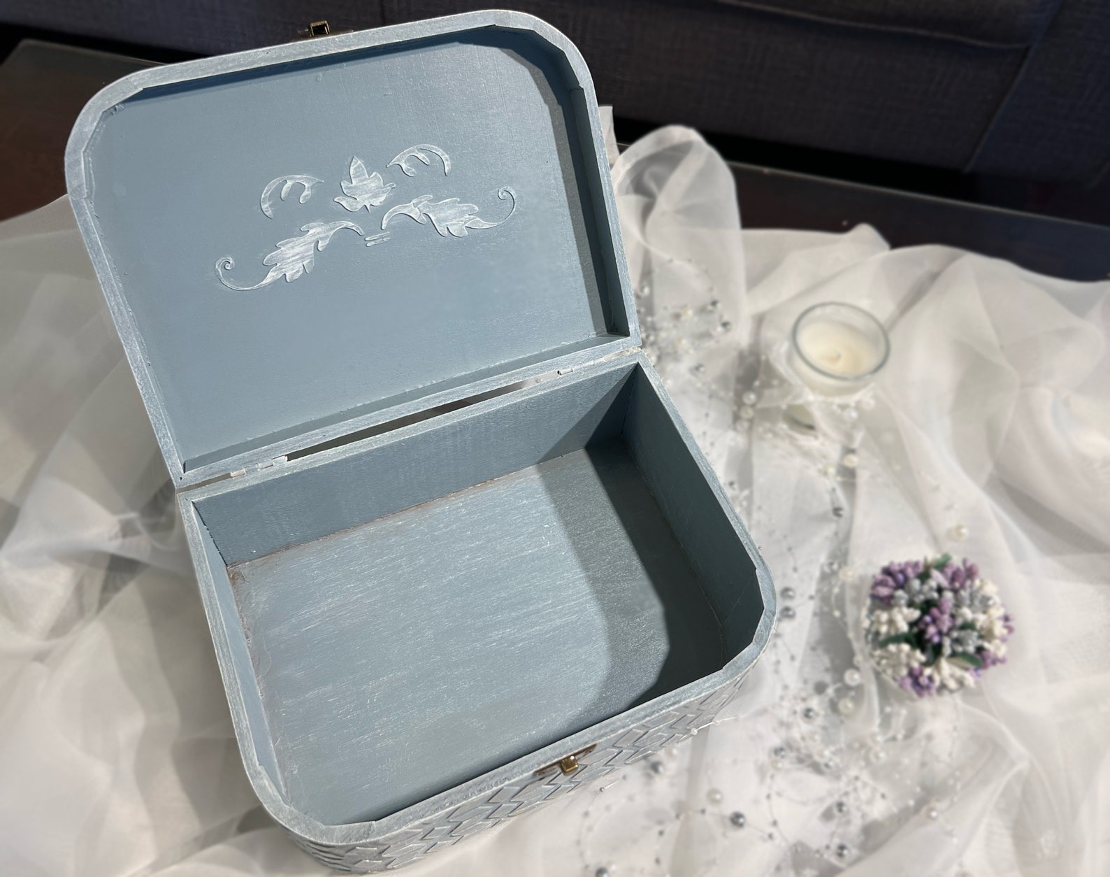 Wooden Box | Grey Box | Female Box | Christmas Gift | Gift Box | Medium ...