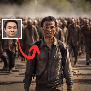 The Walking Dead Transformation, Custom Photorealistic Zombie ...