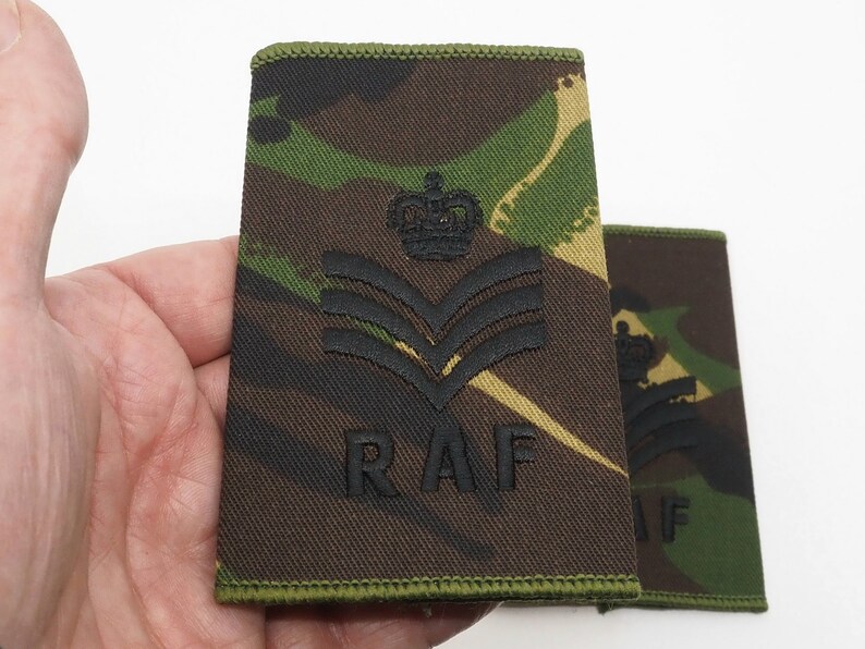 Vintage Pair of RAF Camo Rank Slides Flight Sergeant Royal - Etsy