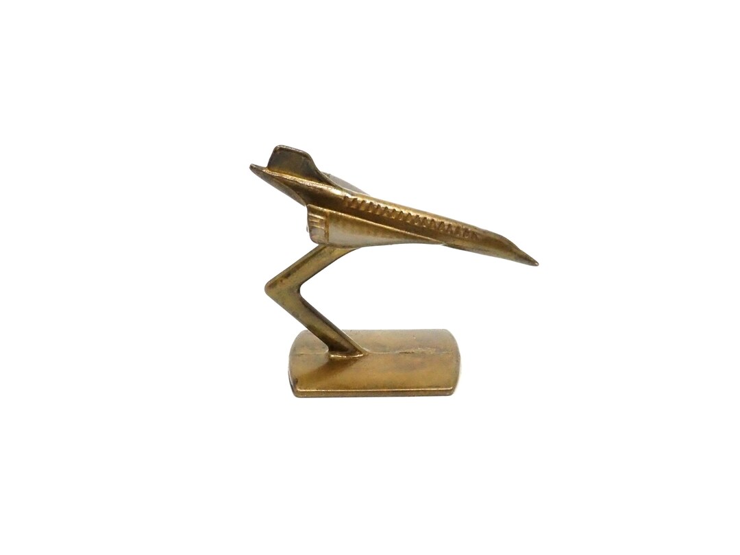 Vintage 1969 Brass Concorde Table Top Mascot Model - British Airways ...