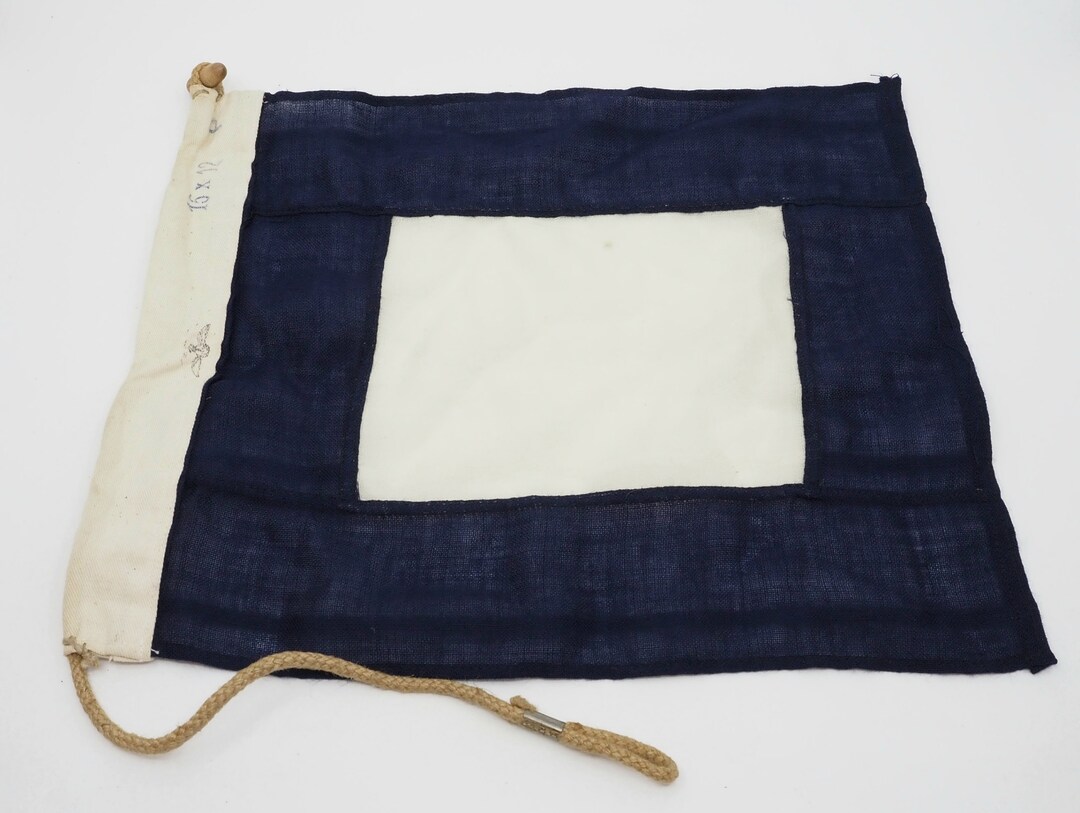 WW2 Royal Navy Ensign Signal Flag - Sewn Stitched Panel Cotton Fleet ...