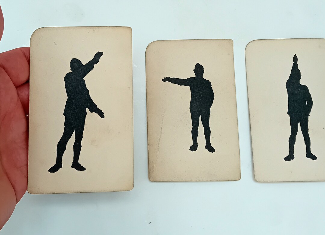 WW2 British Army D-day Preparation Cards Set of 4 Semaphore Signal Cards Royal Corp of Signs ...