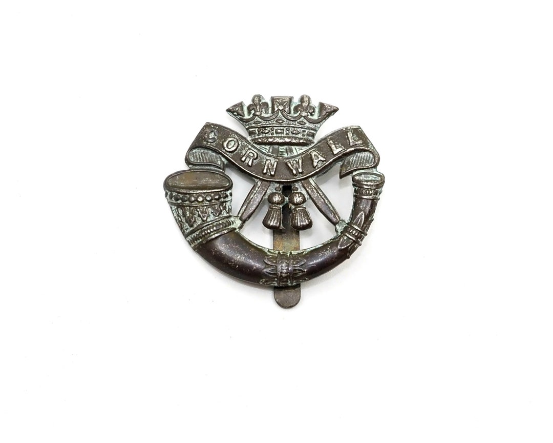 A WWII Cornish Cap Badge - Original WW2 British Army Metal Cap Badge ...
