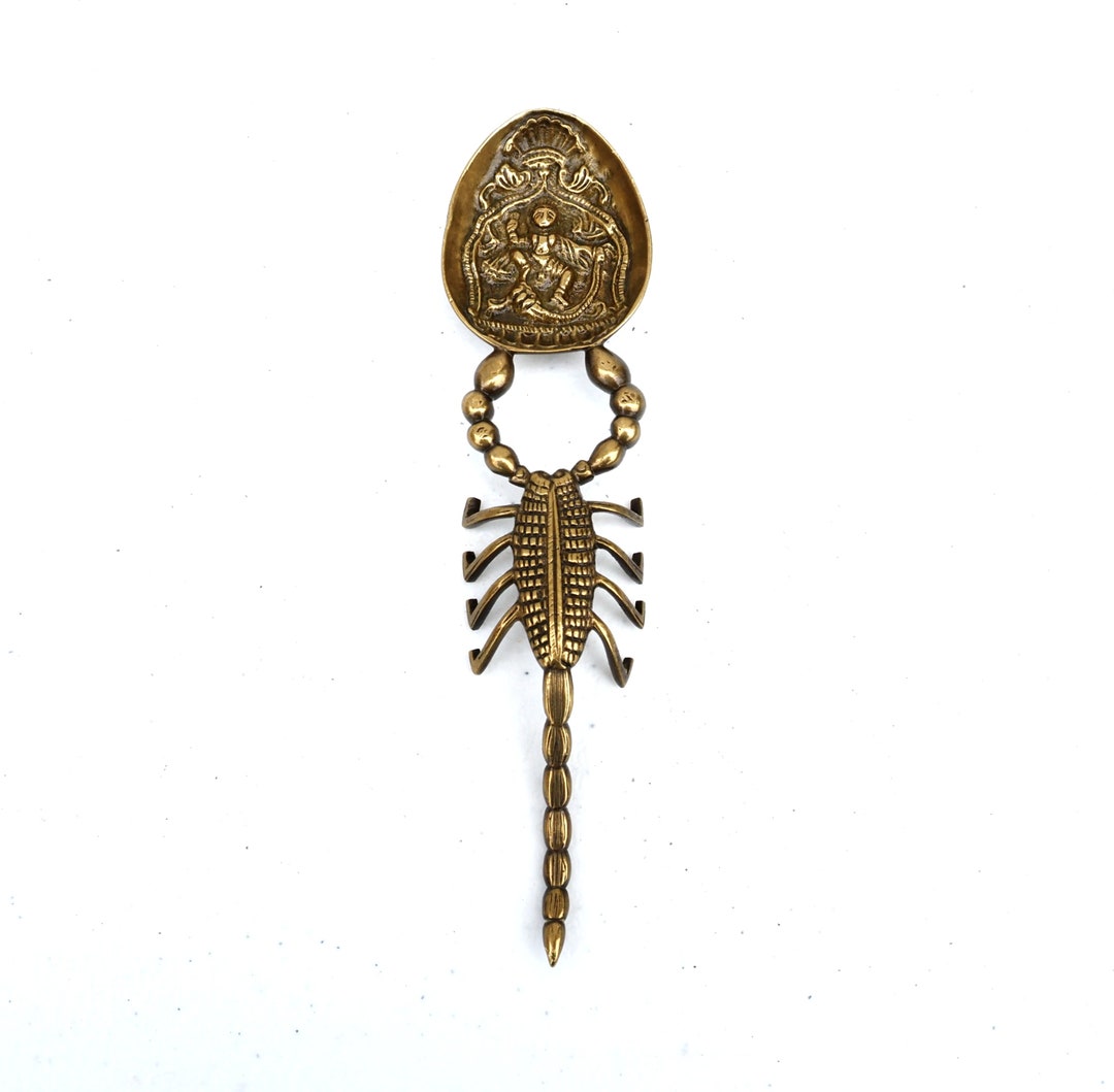 Vintage Brass Scorpion Spoon, Incense Ceremonial Ritual Spoon, Altar ...