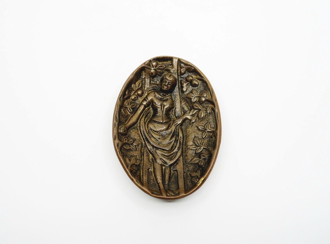 Antique French Erotic Risque Lady in A Tree Trinket Ring Tray / Bon Bon ...