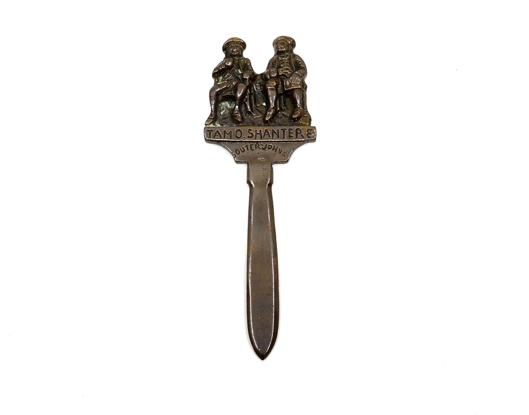 Antique 19th Century Brass Robert Burns Ritual Altar Letter Opener Page ...