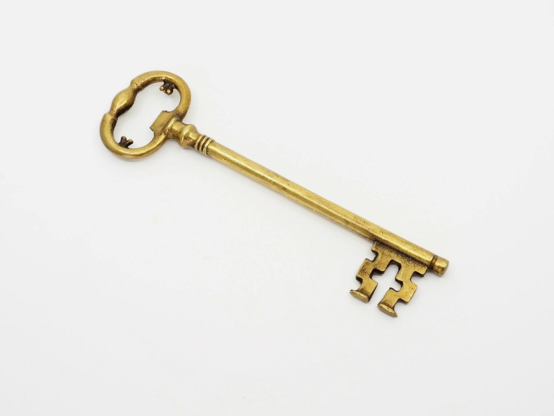 Large Vintage English Brass Skeleton Key - Ceremonial Key to the City ...