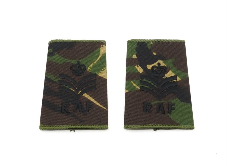 Vintage Pair of RAF Camo Rank Slides Flight Sergeant Royal - Etsy