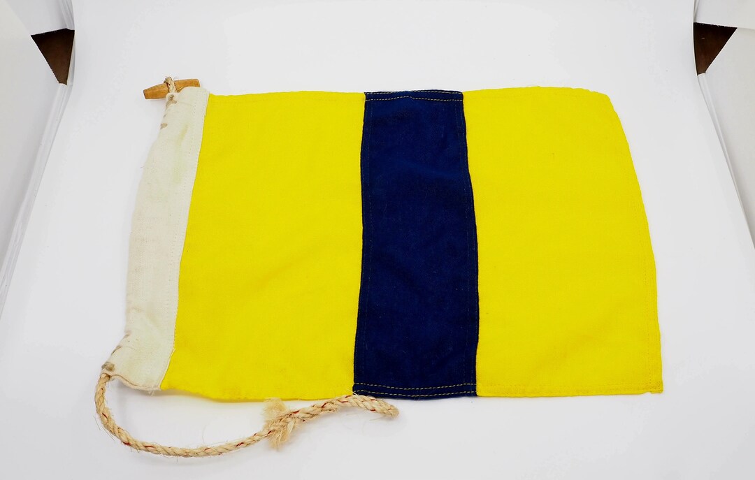 Vintage Royal Navy Ensign Signal Flag Sewn Stitched Panel Cotton ...