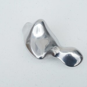 Vintage Modern Art Stylized Polished Chrome or Aluminum Sculpture of A ...