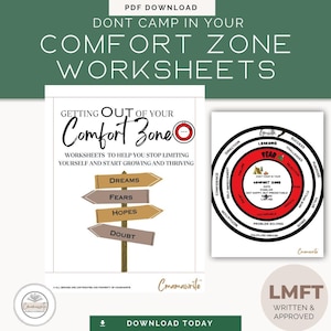 Comfort Zone Worksheets, How to Get Out Your Comfort Zone, Therapy ...
