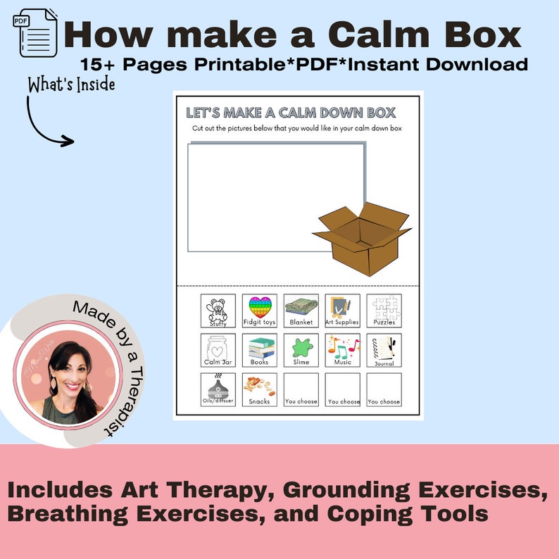 Calm My Body Worksheets: Kids Emotional Regulation, Coping Tools (PDF ...