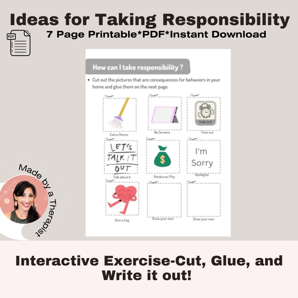 Kids Apology Printable, Apology Letter, How to Apologize Worksheet ...