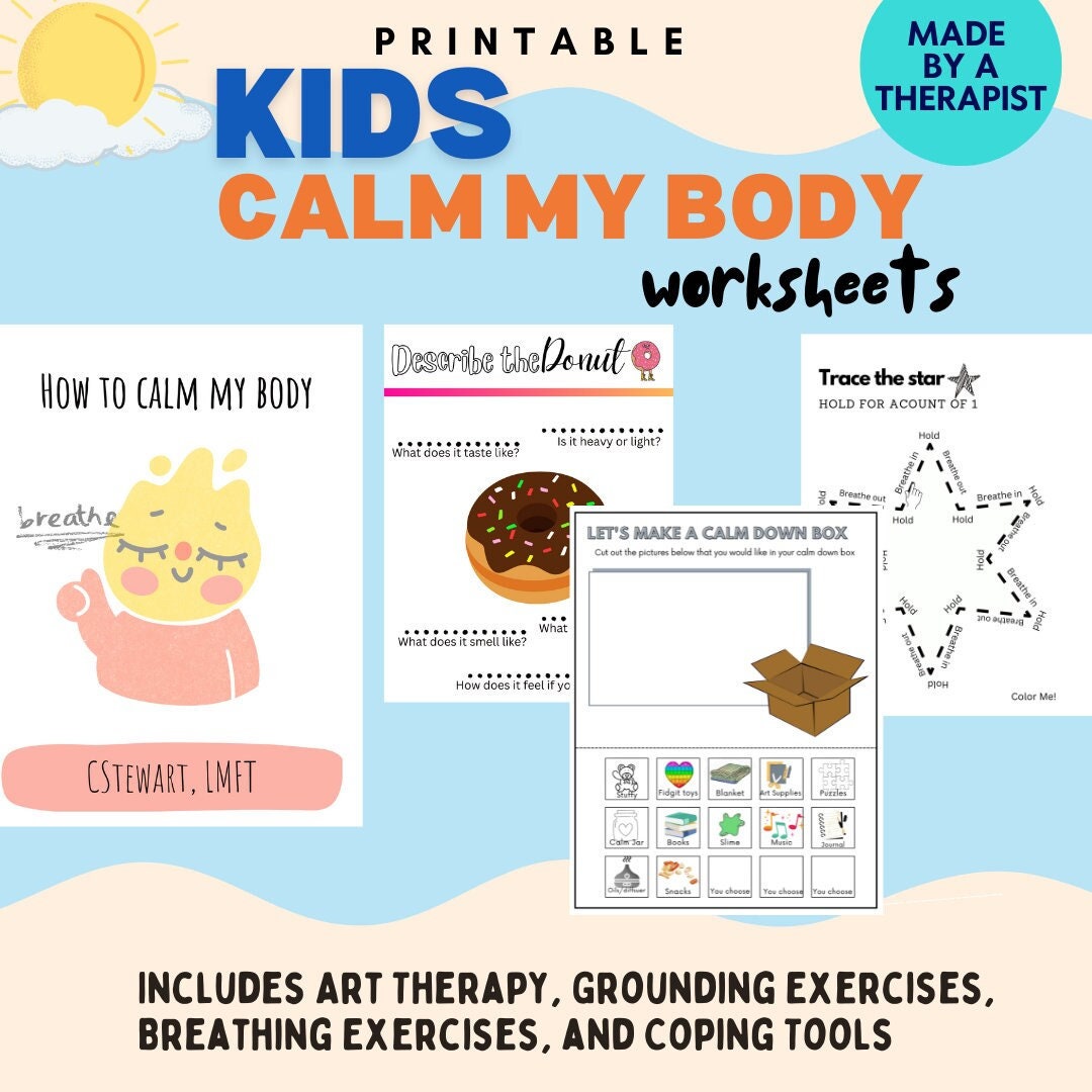 Kids Emotional Regulation Worksheets: Calming Corner Tools (PDF) - Etsy