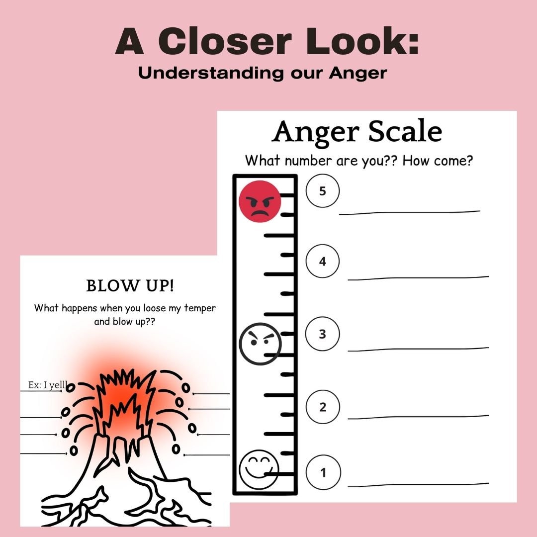 Kids Anger Worksheets, Anger Management Workbook, Kids Anger Activities ...