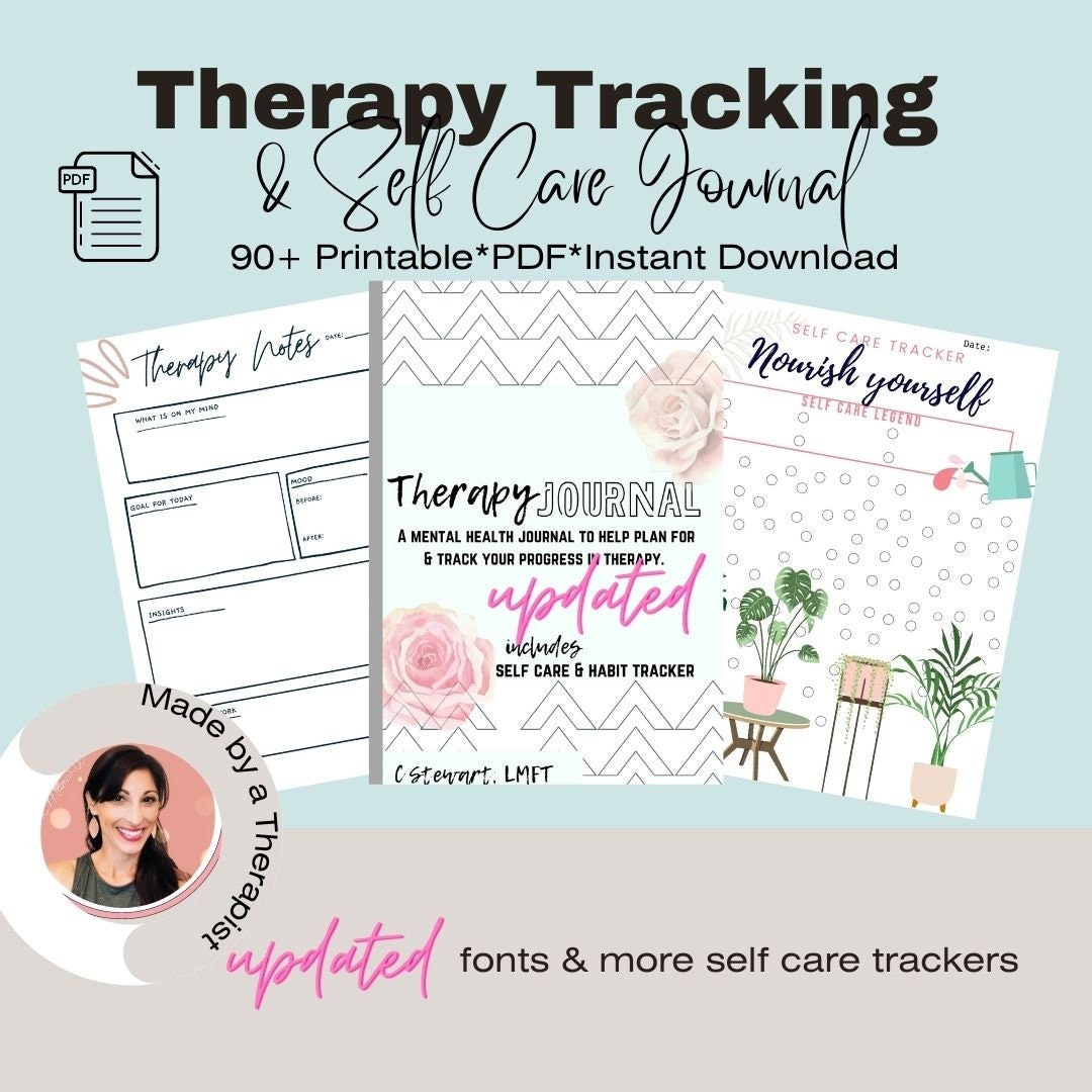 Counseling Planner, Therapy Tracking Journal Printable, Therapy ...