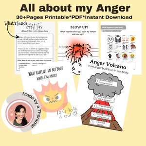 Kids Anger Workbook: Emotional Regulation, CBT, Play Therapy (PDF) - Etsy
