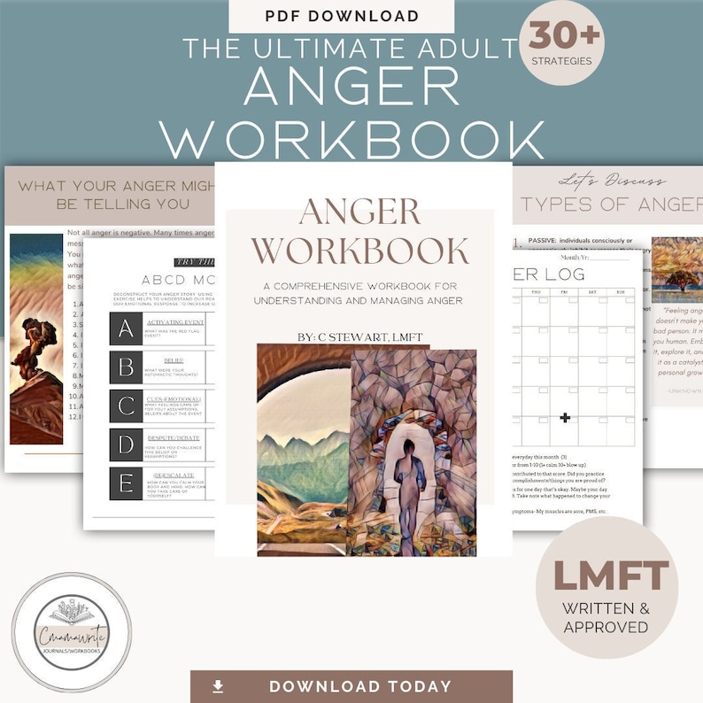 Anger Management Workbook for Adults: CBT Skills & Exercises (PDF ...