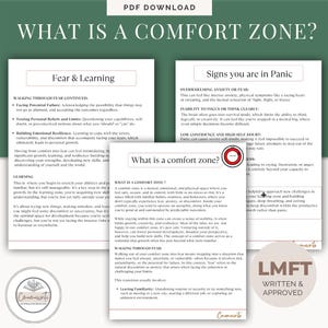 Comfort Zone Worksheets: Therapy & Personal Growth (PDF) - Etsy