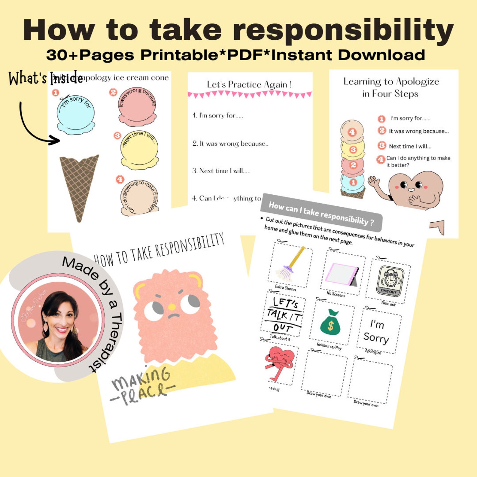 Kids Anger Workbook: Emotional Regulation, CBT, Play Therapy (PDF) - Etsy