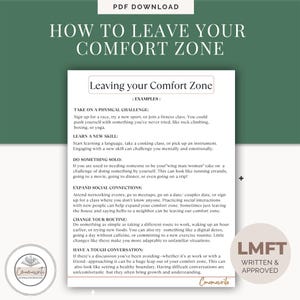 Comfort Zone Worksheets, How to Get Out Your Comfort Zone, Therapy ...