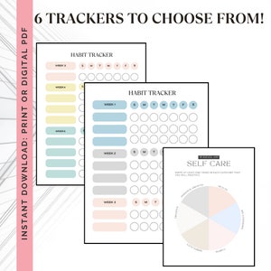 Digital Habit Tracker: Self Care Checklist (printable PDF) - Etsy