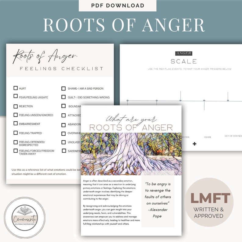 Anger Management Workbook for Adults: CBT Skills & Exercises (PDF ...