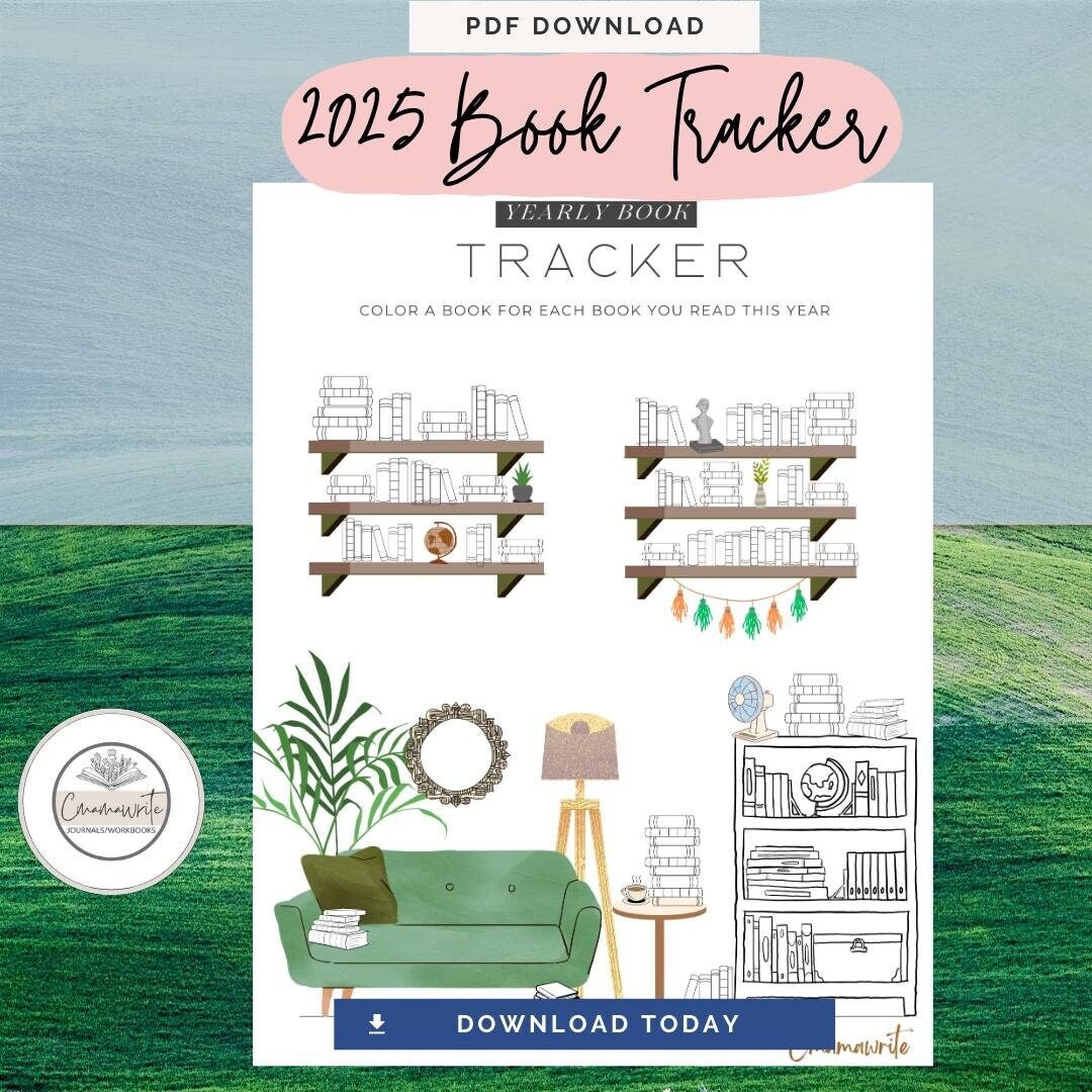 2025 Book Reading Tracker, Reading Log Printable or Digital, How Many ...