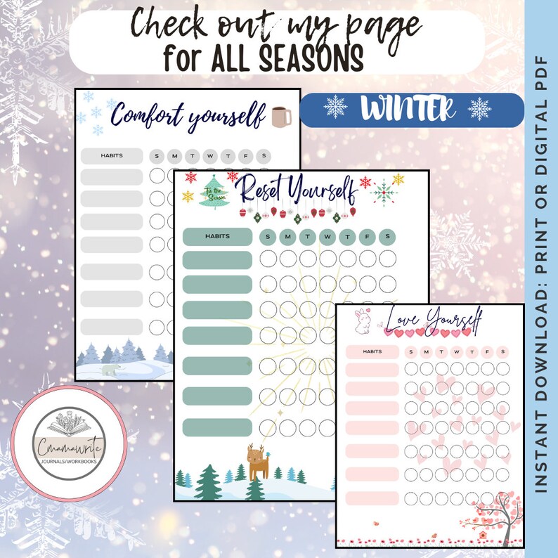 Fall Habit Tracker Printable: Halloween, Thanksgiving Themes (PDF) - Etsy