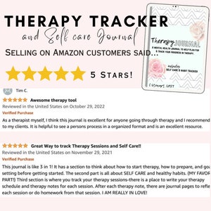 Therapy Tracking Journal, Progress Journal, Self Care Printable ...