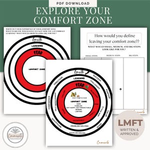 Comfort Zone Worksheets, How to Get Out Your Comfort Zone, Therapy ...