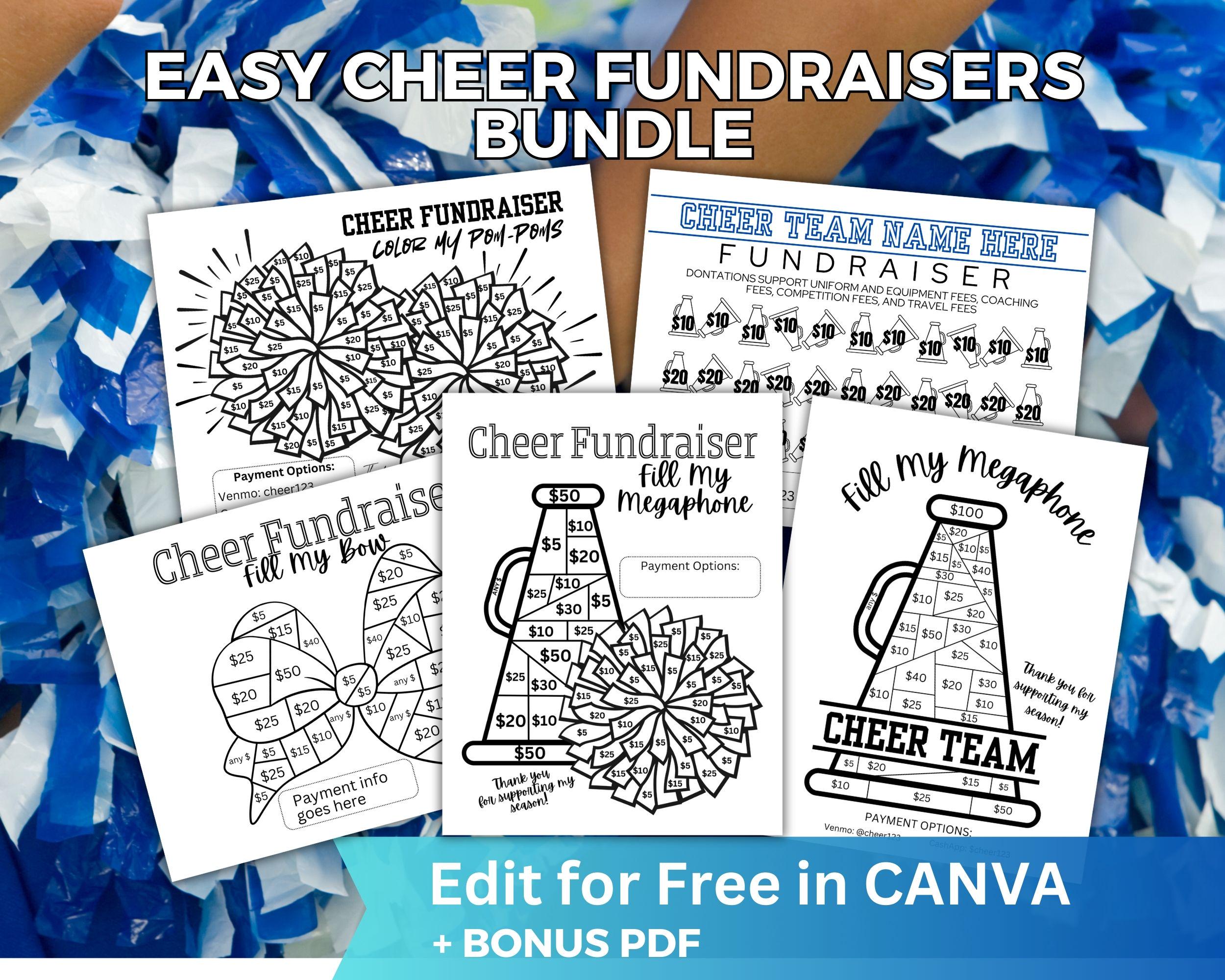 Editable Cheer Fundraiser Flyer Printable Bundle, Cheerleading Team ...