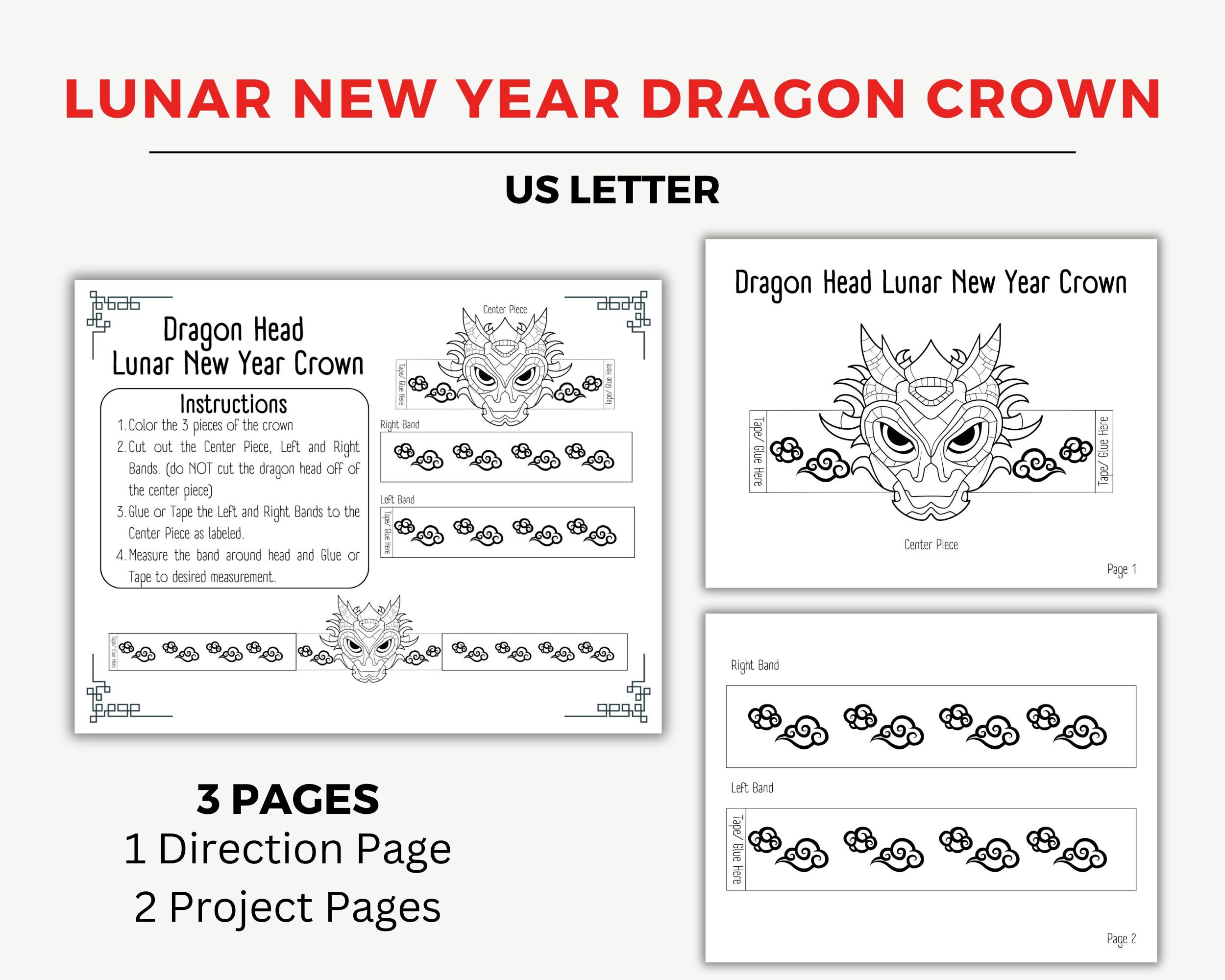 Lunar New Year Coloring Activity Bundle, Year of the Dragon Activities ...