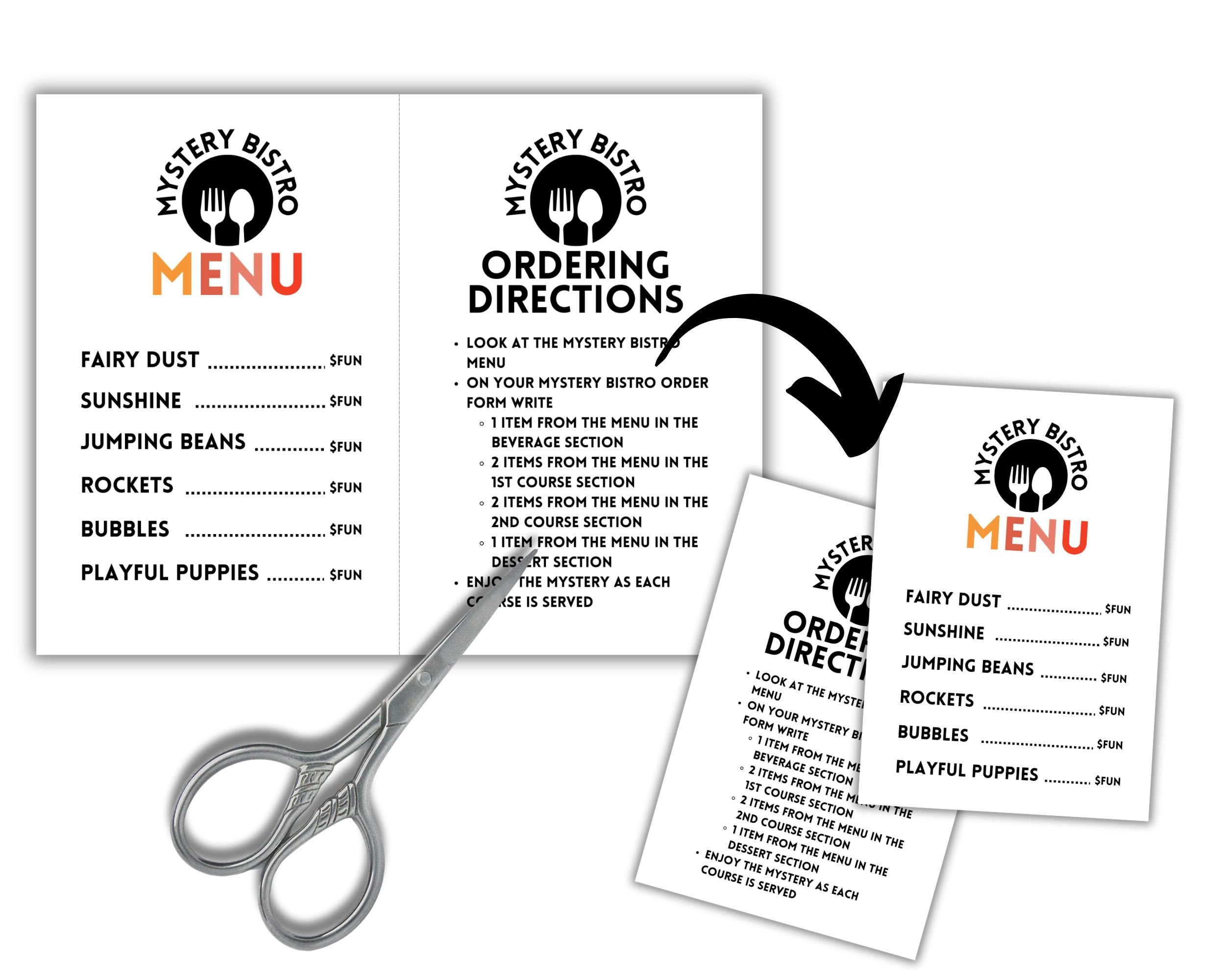 Mystery Dinner Menu, April Fool's Day Mystery Meal Party Printable for ...