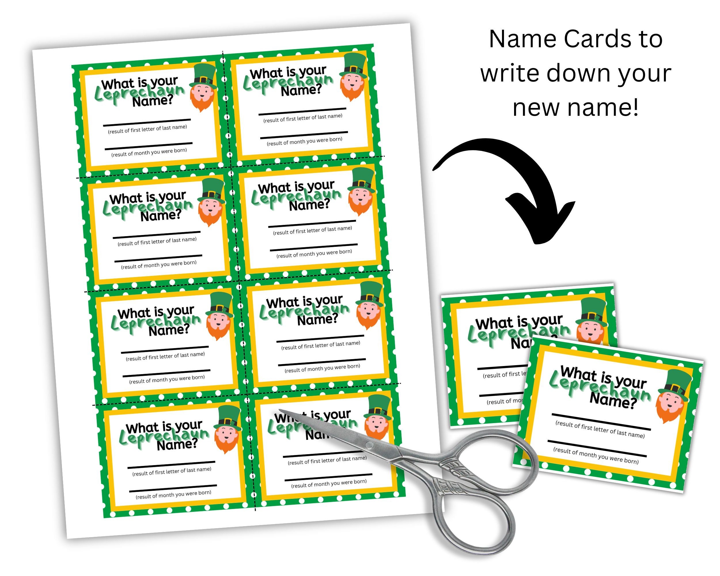 What is Your Leprechaun Name Activity, Leprechaun Name Game Printable ...