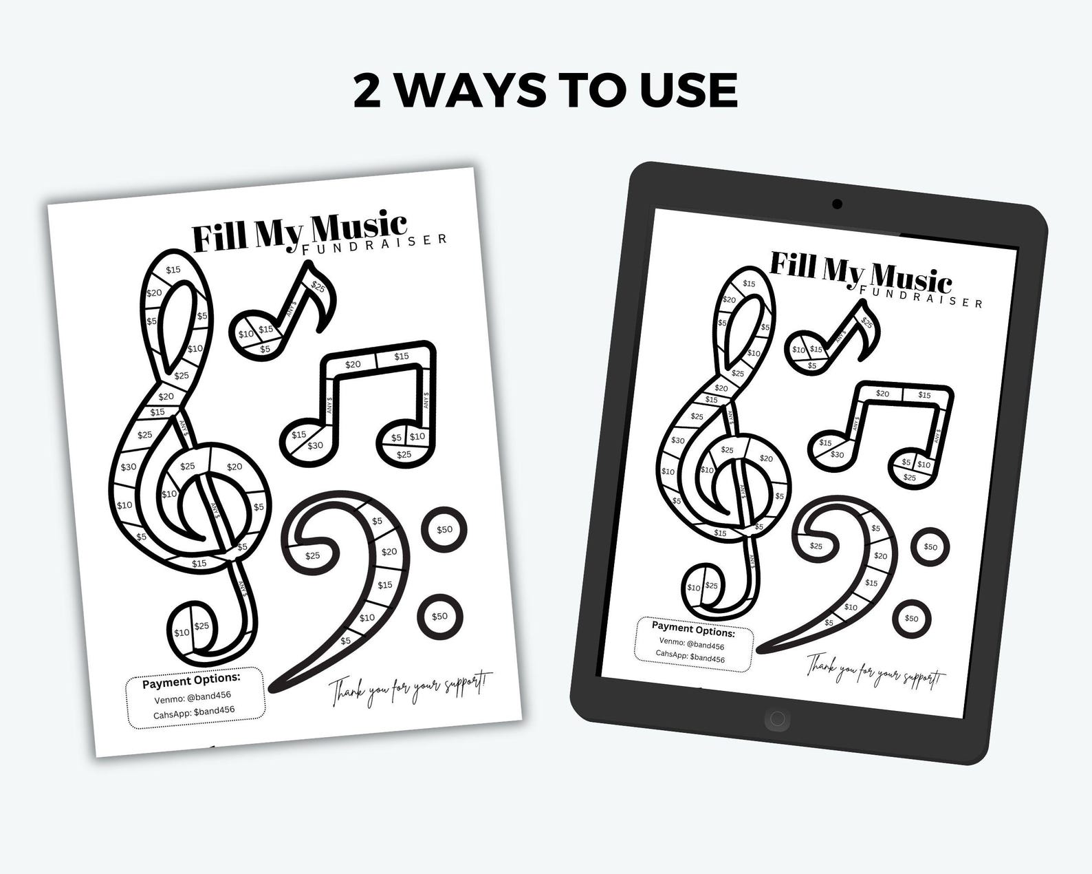 Fill My Music Notes Music Program Fundraiser, Band High School ...