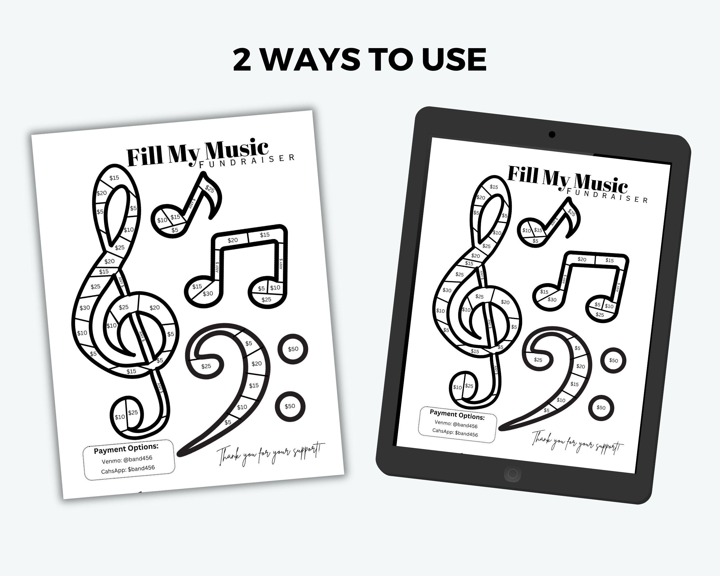 Fill My Music Notes Music Program Fundraiser, Band High School ...