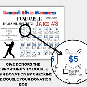 Unique Baseball Fundraiser, Load the Bases Fundraiser, Baseball Team ...