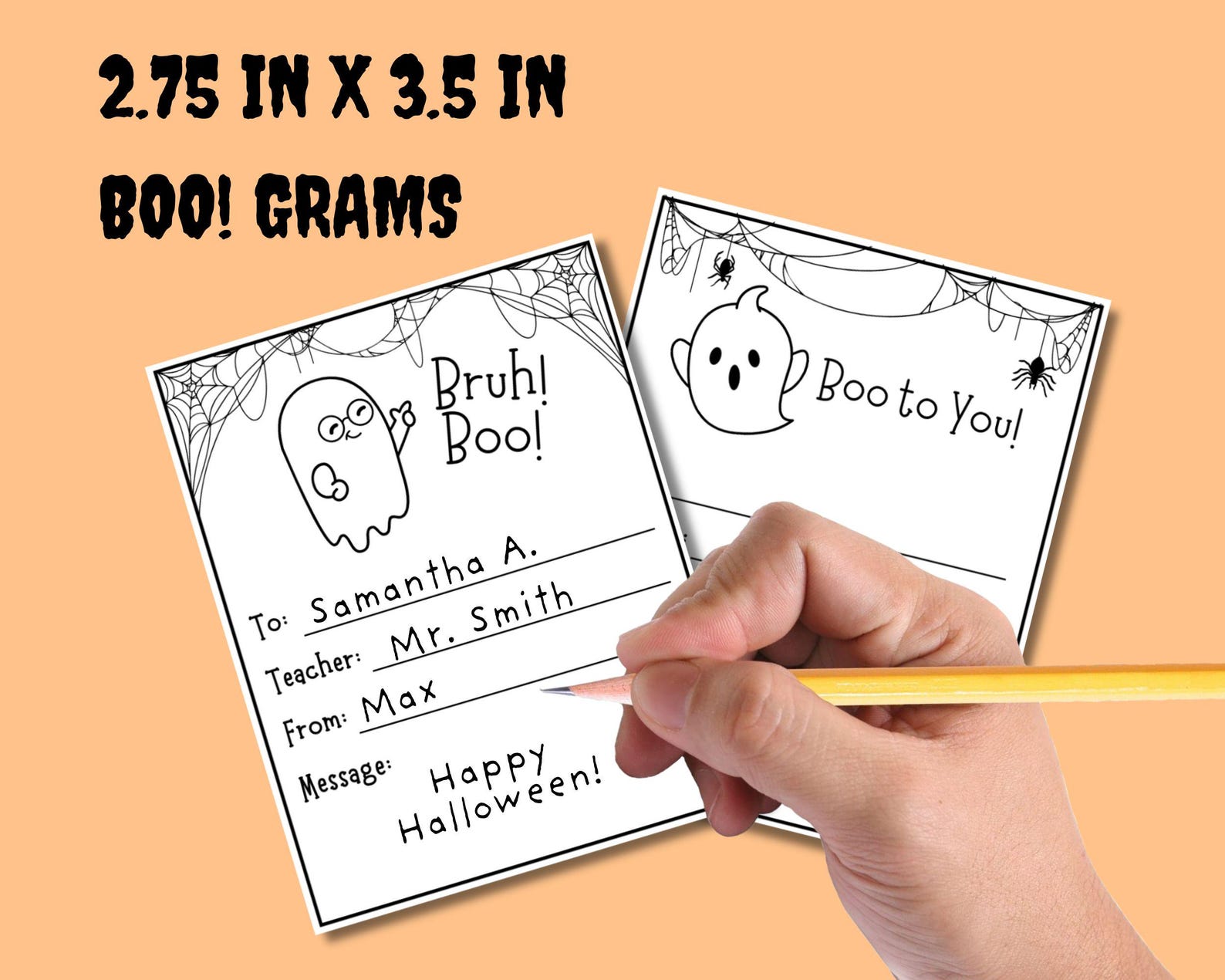Editable Halloween Boo Grams Fundraiser, PTA PTO Fall Fundraiser ...
