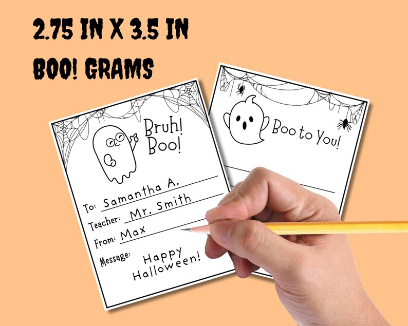 Editable Halloween Boo Grams Fundraiser, PTA PTO Fall Fundraiser ...
