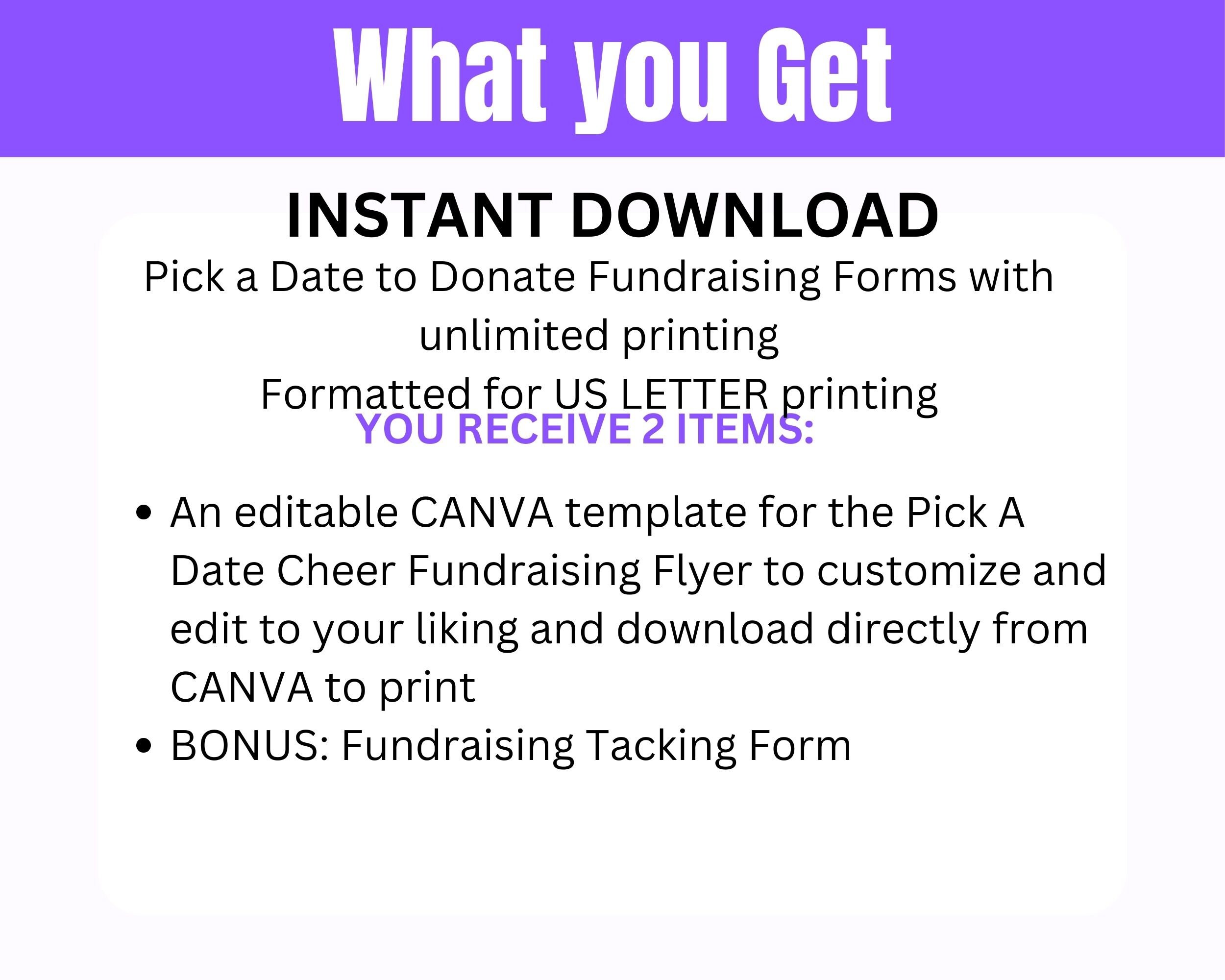 Cheer Fundraiser Pick A Date to Donate, Cheerleading Fundraiser ...