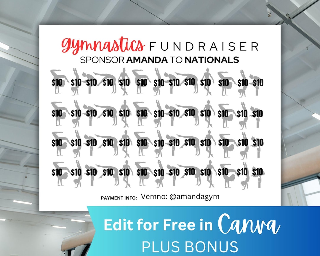 Editable Gymnastics Fundraiser Template, Sponsor My Season Fundraising ...