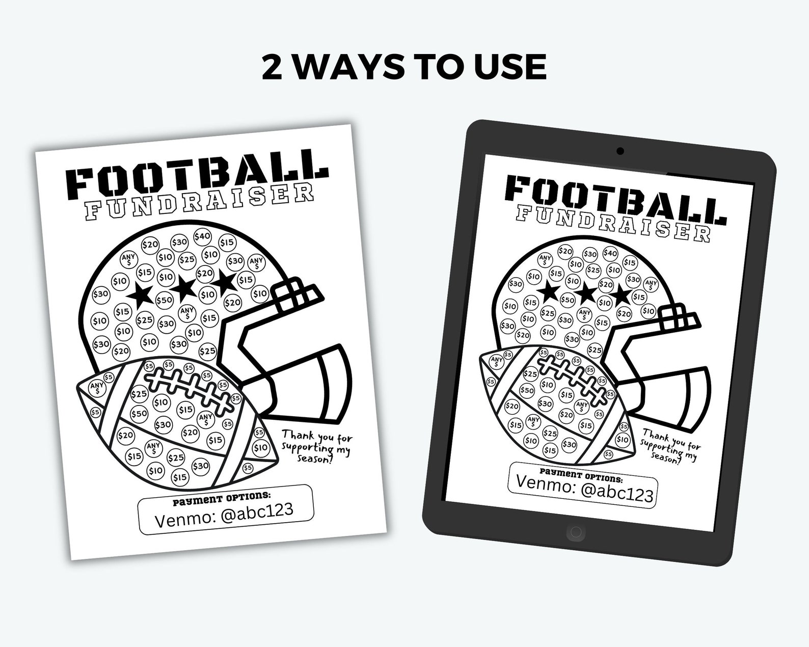 Editable Football Fundraiser Template, Easy Football Fundraiser Flyer ...