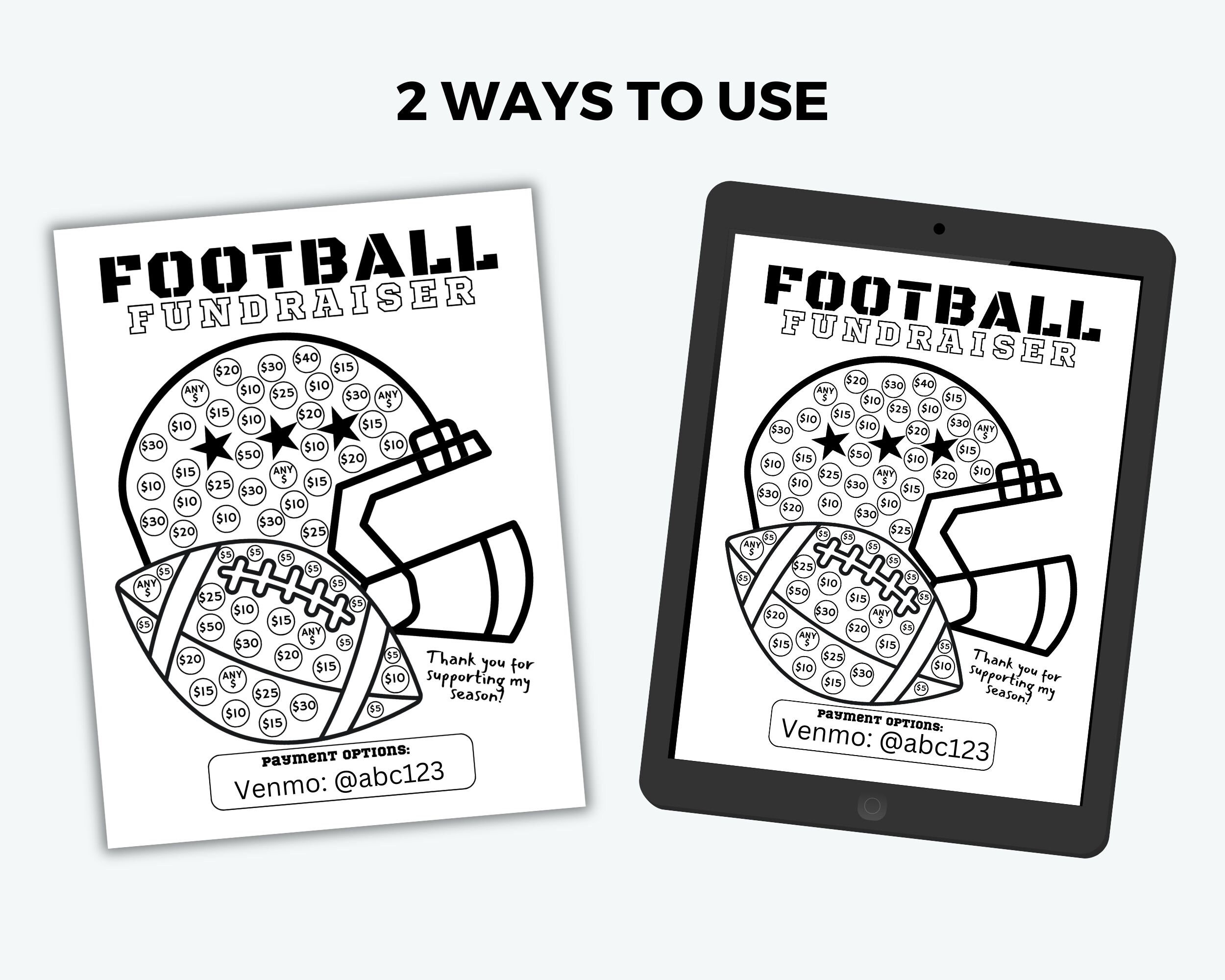 Editable Football Fundraiser Template, Easy Football Fundraiser Flyer ...
