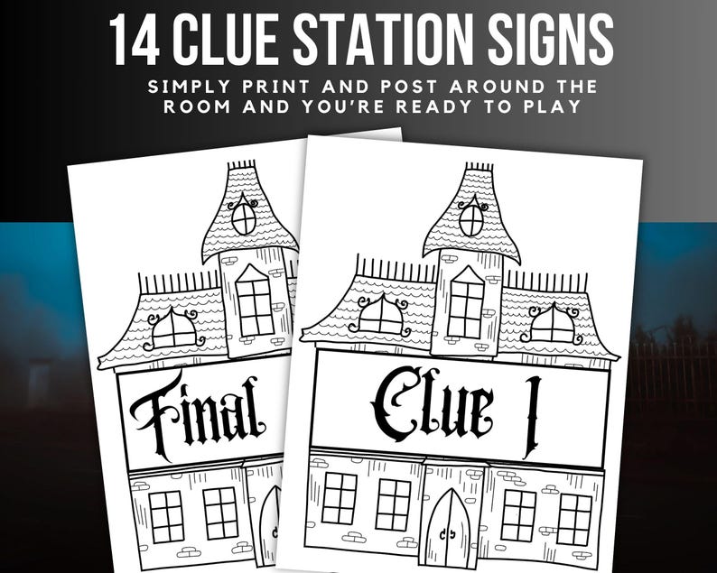 Escape Room Kit, Escape the Haunted House Printable Escape Party Game ...