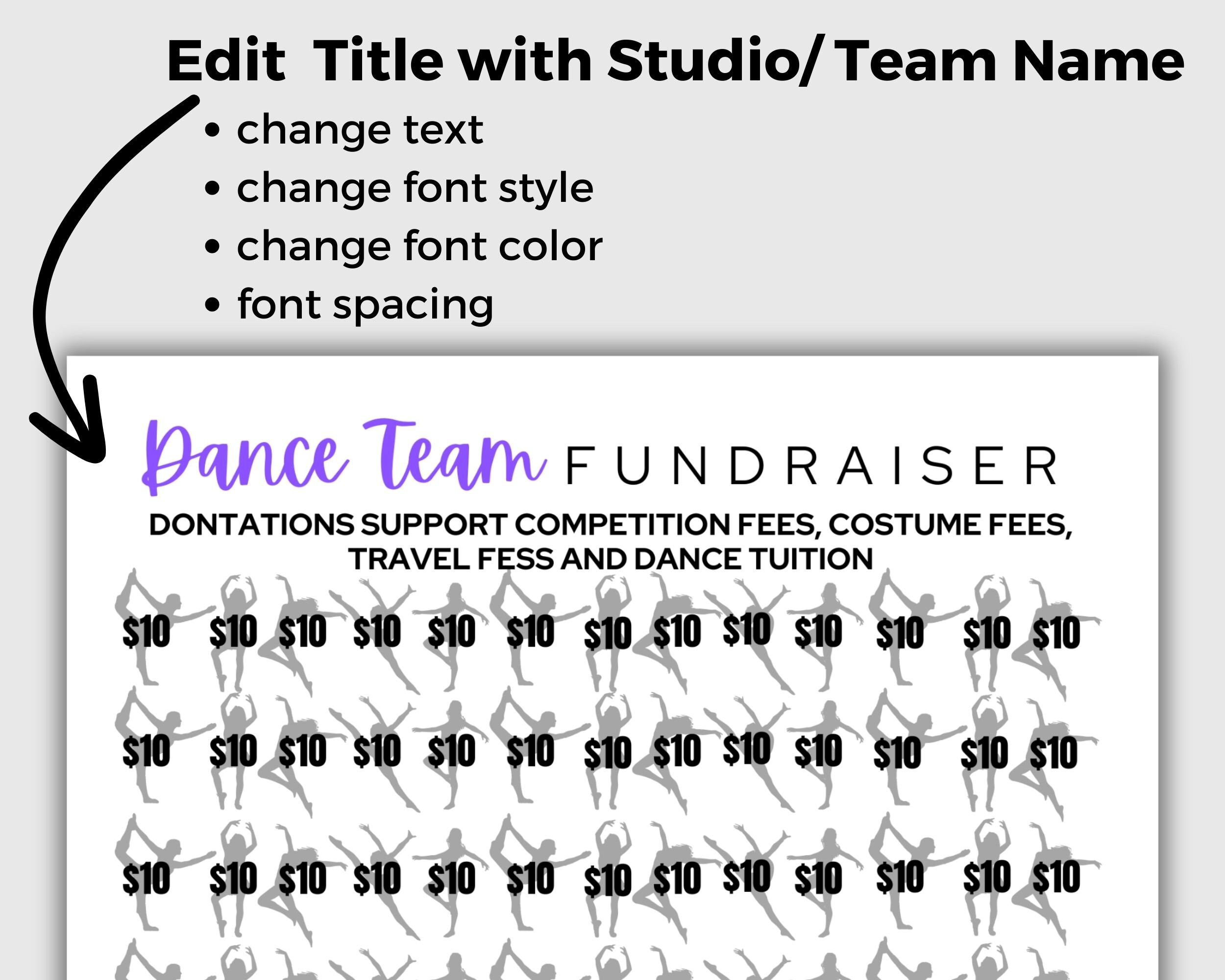 Editable Dance Fundraiser, Support My Season Fundraiser Flyer Editable ...