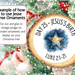 Jesse Tree Advent Ornaments Printable | Advent Countdown Decorations ...